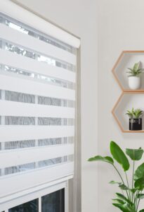 pinecrest home goods dual layer zebra light filtering roller shades (corded) (white, 35 w x 78 l)