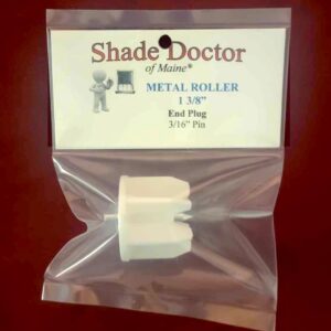 Shade Doctor of Maine END PLUG for 1 3/8" METAL Roller Window Shades with 3/16" Pin