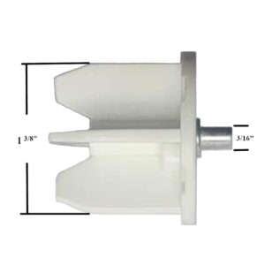 Shade Doctor of Maine END PLUG for 1 3/8" METAL Roller Window Shades with 3/16" Pin