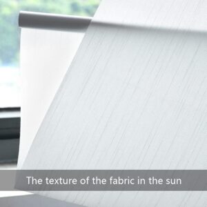 HIDODO Light Filtering Roller Shades for Windows, Solar Window Roller Blinds UV Protection Fabric Roller Shades for Bedroom, Living Room, Bathroom and Office, 32" W x 72" H, White