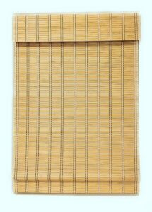 tj global cordless bamboo window blind sun shade, light filtering roman shades (natural bamboo, w42 x l64)