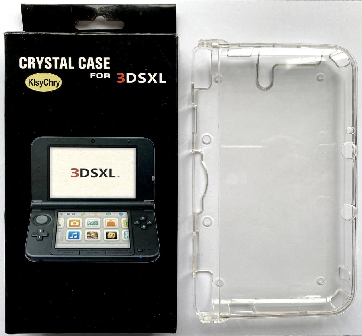 KlsyChry Transparent Hard Shell Case Cover Compatible with Nintendo 3DS XL/LL, Replacement Protective 3DS XL Crystal Clear Housing Case (Not Compatible with The New Version)