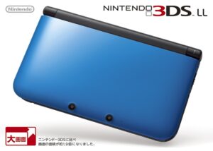 nintendo 3ds ll portable video game console - blue black - japanese version (only plays japanese version 3ds games)