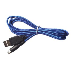 Zigmoon hair Braided 5FT USB Charger Cable for 3DS Power Charging Lead Compatible with Nintendo New 3DS XL/New 3DS/3DS XL,3DS,New 2DS XL,New 2DS/2DS XL/2DS,DSi/DSi XL - Blue