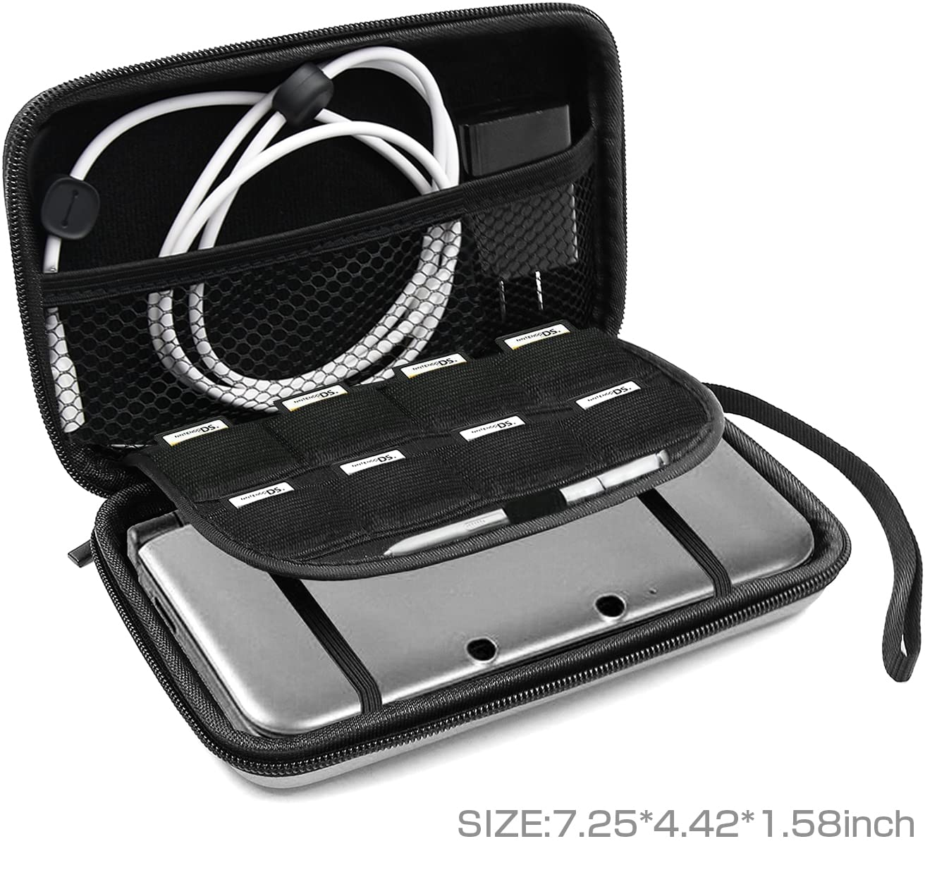 BEADY Carrying Case for Nintendo NEW3DS XL, NEW3DS LL, 3DS XL, 3DS LL Storage case Console Storage case Silver Gray