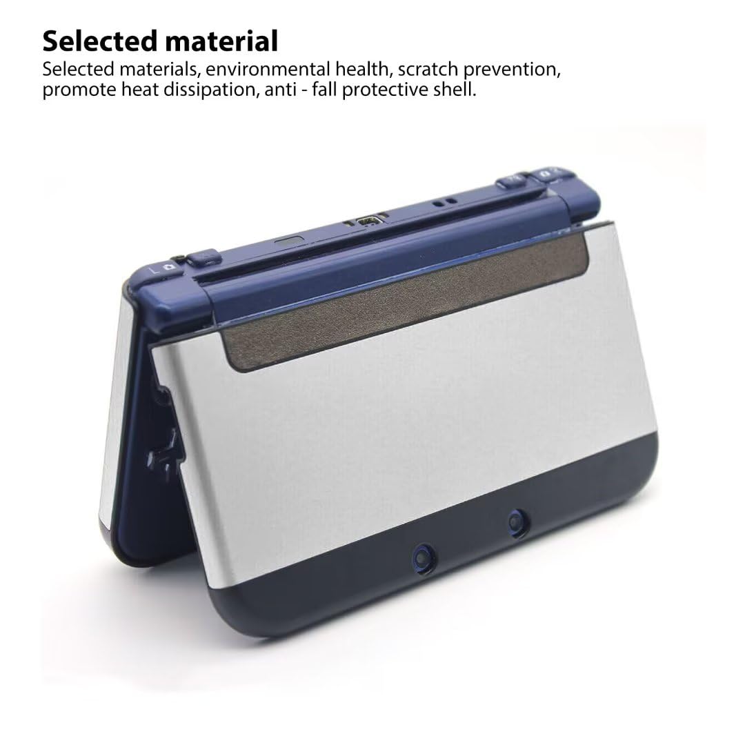 Silver Aluminum + Plastic Protector Case Cover Protective Hard Shell Skin for Nintendo New 3DS XL LL (2015 Model) ONLY