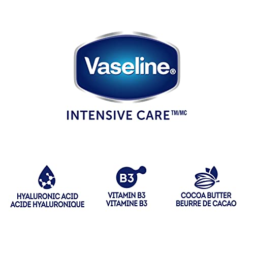 Vaseline Intensive Care Hand Crème Moisturizer for Dry Hands Hydra Replenish Made with hyaluronic acid, vitamin B3, and cocoa butter 3.4 oz 6 Count