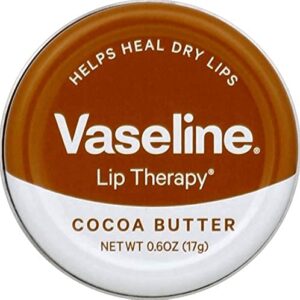 vaseline lip therapy lip balm tin, cocoa butter, 0.6 oz