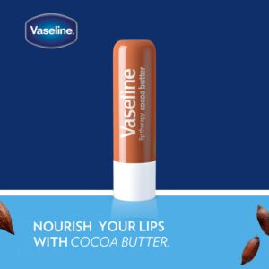 Vaseline Lip Therapy Variety 4-Pack – Rosy Lips + Cocoa Butter Moisturizing Lip Balm with Vitamin E, 0.16 Oz Ea