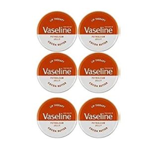 vaseline lip therapy petroleum jelly 20g cocoa butter x 6 tins