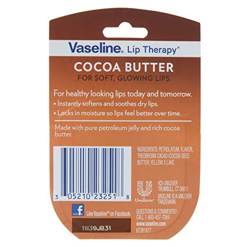 Vaseline Lip Therapy, Cocoa Butter 0.25 oz