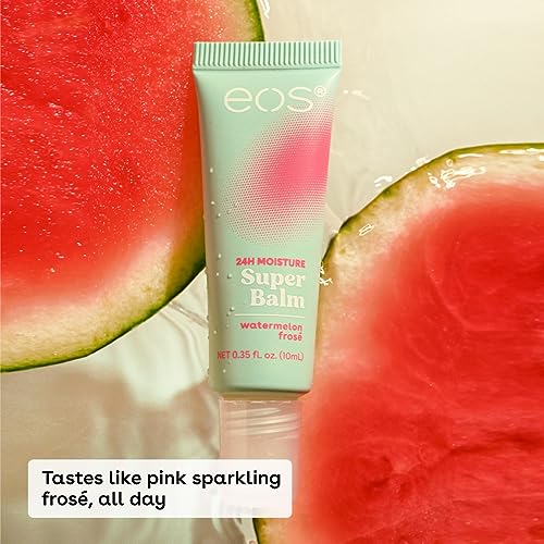 eos 24H Moisture Super Balm- Watermelon Frosé & Mango Melonade, Lip Mask, Day or Night Lip Treatment, Made for Sensitive Skin, 0.35 fl oz, 2-Pack