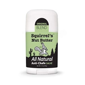 squirrel's nut butter all natural anti chafe salve, stick applicator, 1.7 oz