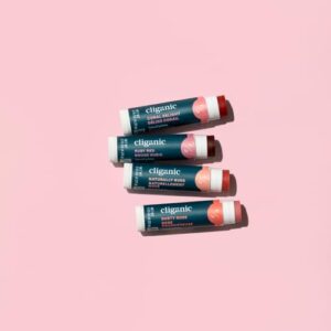 Cliganic Tinted Lip Balm - Non-GMO, 4 Colors - Enriched with Vitamin E, Cruelty Free (Packaging May Vary)