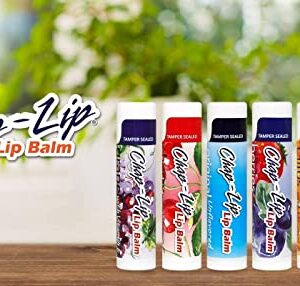 Chap-Lip Lip Balm Vitamin E Lip Balm with Coconut Oil - Lip Moisturizer Treatment - Soothing, & Refreshing, Total Hydration Treatment & Lip Therapy - Assortment of 6 Refreshing Flavors, 60 Count