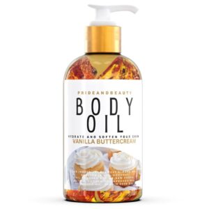 vanilla body oil. after shower oil. skin hydrating oil. body oil scented. body oils for women dry skin.(vanilla buttercream)