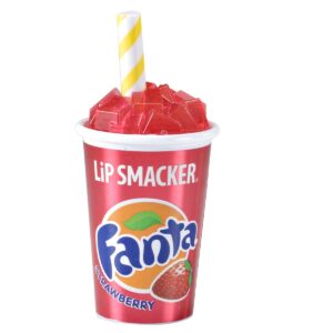 lip smacker coca cola collection, lip balm for kids - strawberry fanta strawberry, beverage cup