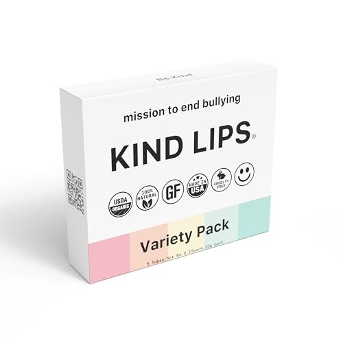 Kind Lips Lip Balm - Nourishing & Moisturizing Lip Care for Dry Lips Made from Shea Butter, Beeswax with Vitamin E |Variety Flavor | 0.15 Ounce (Pack of 3)