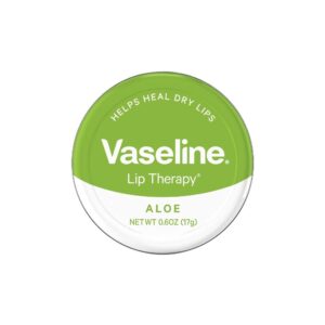 vaseline lip therapy with aloe vera, petroleum jelly, pocket size, .7 oz (pack of 2)