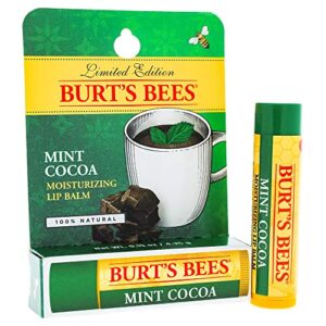 burt's bees lip balm blister, mint cocoa, 0.15 ounce