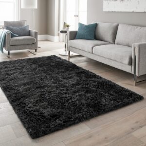 Ophanie Black Area Rug 5x7 Rugs for Living Room, Fluffy Furry Shaggy Fuzzy Area Rug, Carpets for Bedroom Shag Plush Soft Large, Kids Home Decor Aesthetic