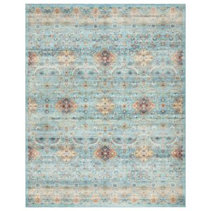 gertmenian printed indoor boho area rug - non slip, ultra thin, super strong, tufted rug - home décor for entryway, bedroom, living room - 5x7 standard, tanis sage, 25046