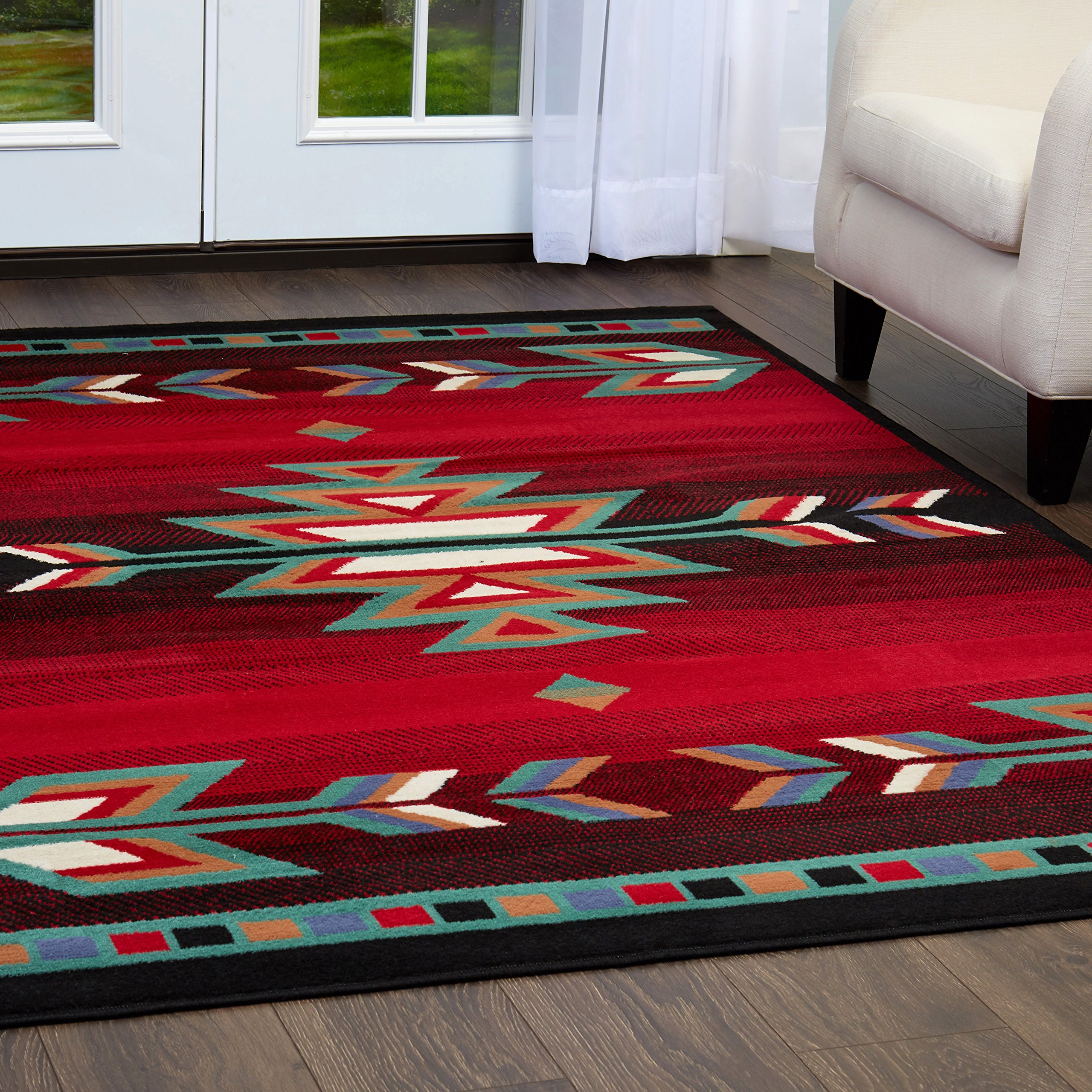 Home Dynamix Sagrada Southwest Area Rug 5x7 Black/Red/Ivory