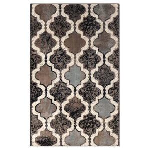 Superior Indoor Small Area Rug, Jute Backed, Perfect for Living/Dining Room, Bedroom, Office, Kitchen, Entryway, Modern Geometric Trellis Floor Decor, Viking Collection, 3' x 5', Chocolate