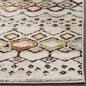 SAFAVIEH Amsterdam Collection Area Rug - 5'1" x 7'6", Ivory & Multi, Moroccan Boho Design, Non-Shedding & Easy Care, Ideal for High Traffic Areas in Living Room, Bedroom (AMS108K)