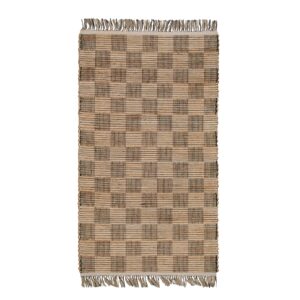 Eco Crave 3x5 Ft Jute Natural Area Rug, 100% Hand Woven Rug for Indoor Front Entrance Kitchen, bedrooms & Bathrooms, Low-Pile Floor Carpet, Premium Quality Home Decor.