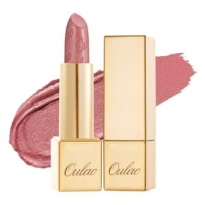 Oulac Light Pink Lipstick for Women with Metallic 3D Shine Lightweight Hydrating Formula, High Impact Lip Color, Vegan Beauty, Full Coverage Lip Makeup, Baby Angel(13)