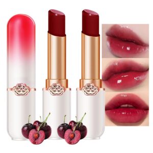 bingbrush 2pcs color changing lipstick queen,long lasting lip care moisturizer lip balm magic lip gloss lip tint stain glossly makeup lipstick set for women