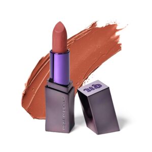 urban decay vice hydrating lipstick (liar - medium neutral nude - cream finish), creamy formula, moisturizing lip color with aloe vera & avocado oil, vegan, cruelty-free - 0.11 oz