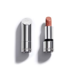 kjaer weis lipstick. hydrating nude lip color with soft satin finish. organic, nourishing ingredients for long lasting lipstick with smudge-proof wear. cruelty free clean makeup (thoughtful iconic)