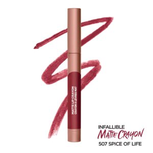 L’Oréal Paris Infallible Matte Lip Crayon, Spice Of Life (Packaging May Vary)