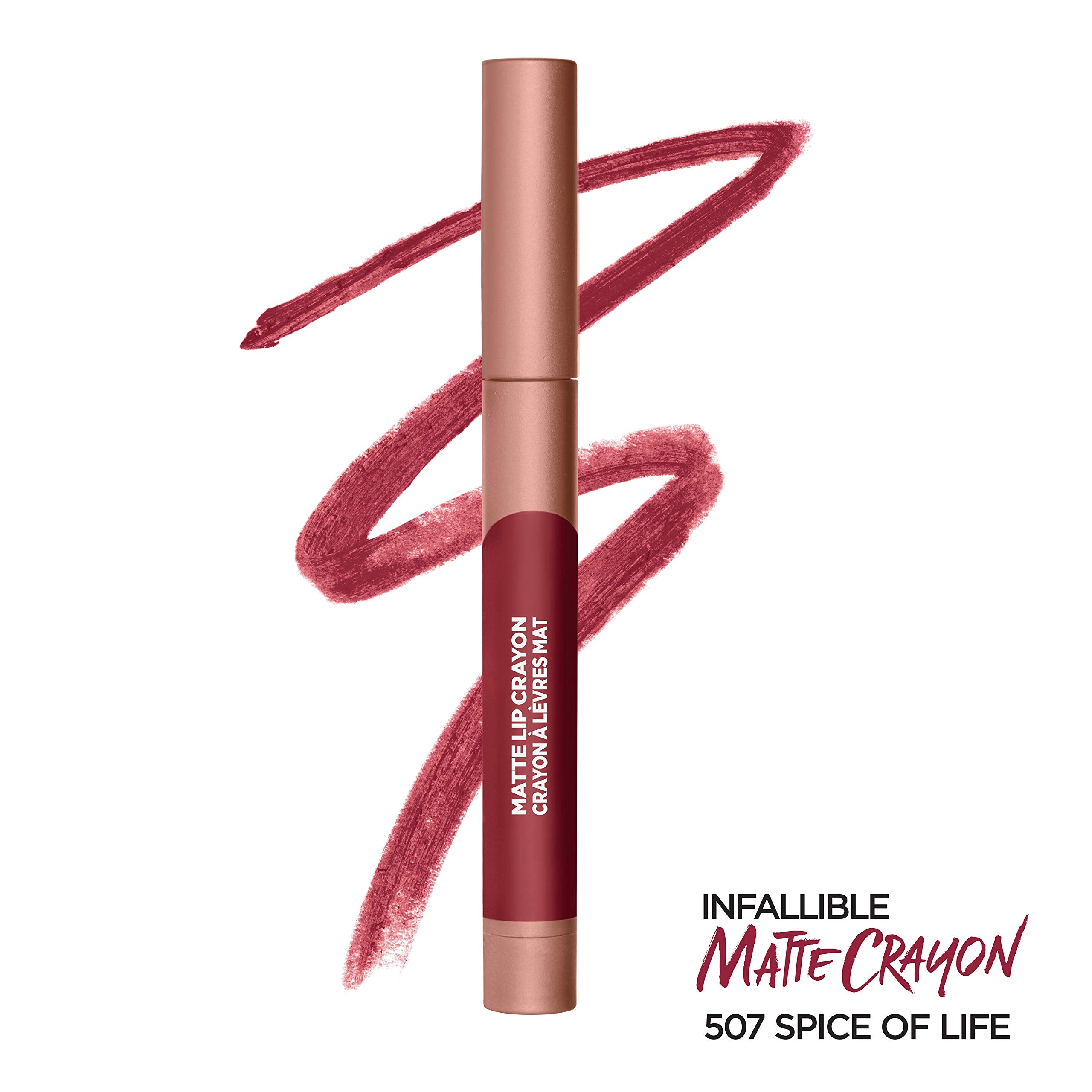 L’Oréal Paris Infallible Matte Lip Crayon, Spice Of Life (Packaging May Vary)