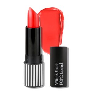 witch's pouch moisturizing lipstick, s18 mandarin red - long lasting, cream finish lip color for women