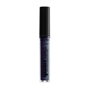 nyx professional makeup glitter goals liquid lipstick - oil spill (black with blue and purple glitter)