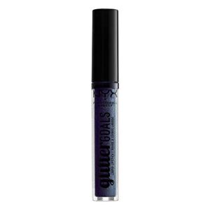 NYX PROFESSIONAL MAKEUP Glitter Goals Liquid Lipstick - Oil Spill (Black With Blue And Purple Glitter)