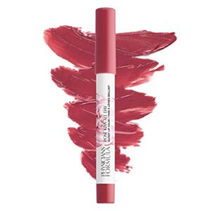 physicians formula rosé kiss all day glossy lipstick lip color makeup, red blush blushing mauve | dermatologist tested, clinicially tested