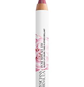 Physicians Formula Rosé Kiss All Day Glossy Lipstick Lip Color Makeup, Red Blush Blushing Mauve | Dermatologist Tested, Clinicially Tested