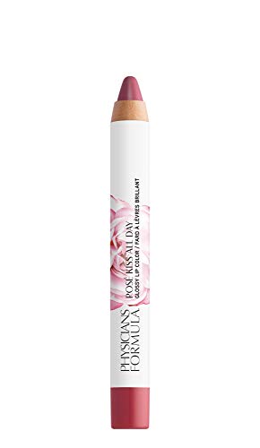 Physicians Formula Rosé Kiss All Day Glossy Lipstick Lip Color Makeup, Red Blush Blushing Mauve | Dermatologist Tested, Clinicially Tested