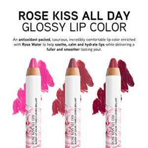 Physicians Formula Rosé Kiss All Day Glossy Lipstick Lip Color Makeup, Red Blush Blushing Mauve | Dermatologist Tested, Clinicially Tested