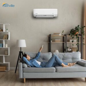 Senville AURA Series Mini Split Air Conditioner Inverter Heat Pump, 24000 BTU, Works with Alexa, Energy Star, White