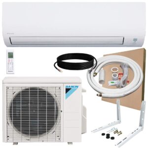 daikin 18,000 btu 18.5 seer ductless mini split a/c heat pump system maxwell 15-ft installation kit and wall mounting bracket