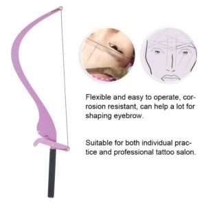 Eyebrow Mapper With Strings, Eyebrow Tattoo Line Mark Ruler Microblading Tool Set For Mapping Precise Lines For Eyebrow Color Eyebrow-Makeup Semi Permanent Make Up(Purple)