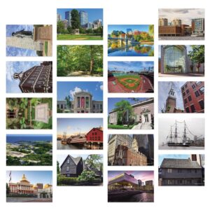 dear mapper vintage united states massachusetts landscape postcards pack 20pc/set postcards from around the world greeting cards for business world travel postcard for mailing decor gift