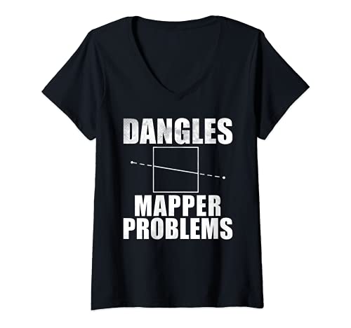 Womens Dangles Mapper Problems V-Neck T-Shirt