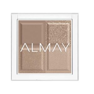 almay eyeshadow palette, longlasting eye makeup, single shade eye color in matte, metallic, satin and glitter finish, hypoallergenic, 130 the world is my oyster, 0.1 oz