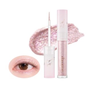 dasique starlit jewel liquid glitter (08 love flake) | twinkle glitter shadow | long-lasting | multi-dimensional sparkle finish | quick drying | multipurpose